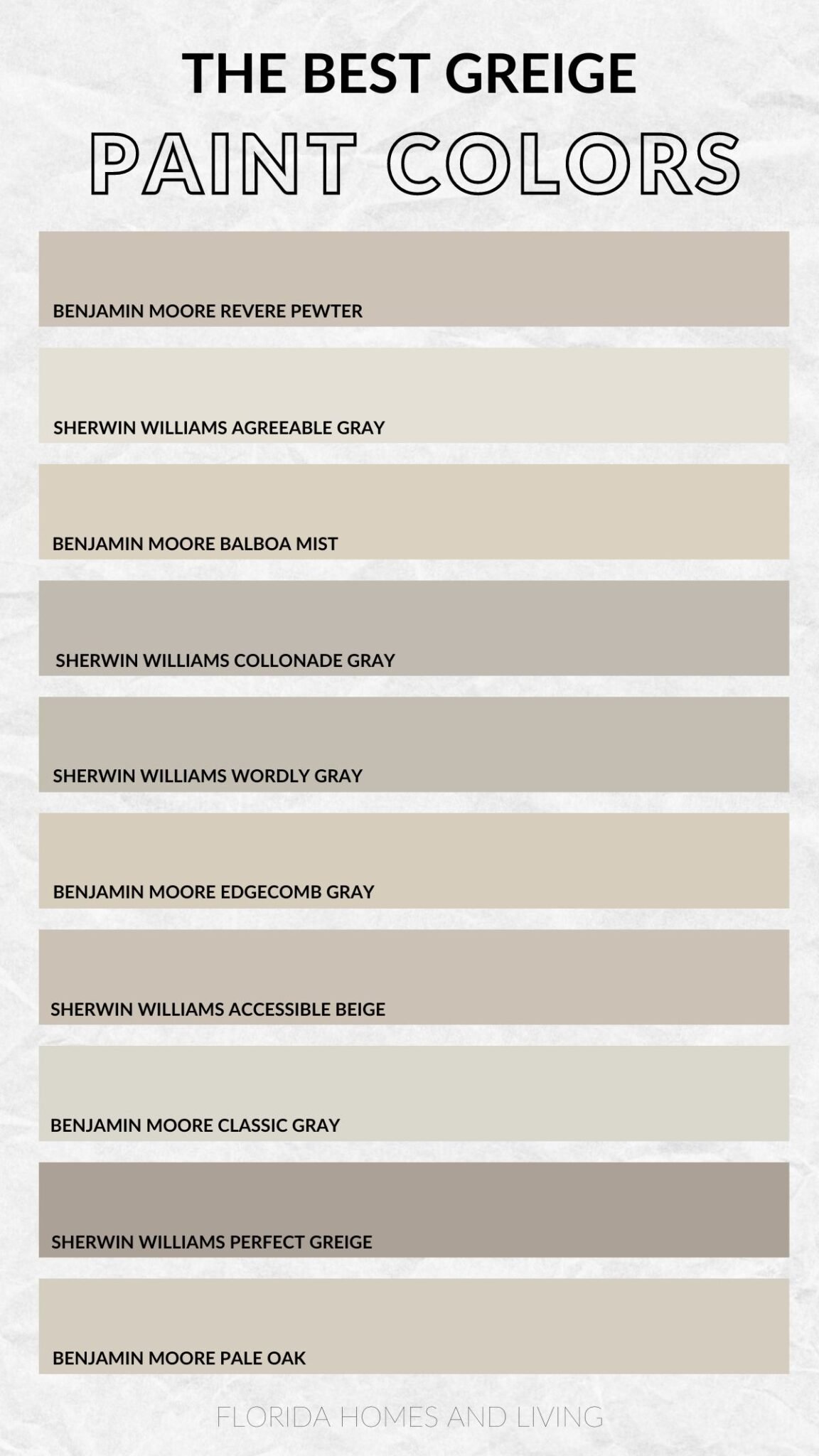 Top 10 Greige Paint Colors for Any Room | Florida Homes and Living