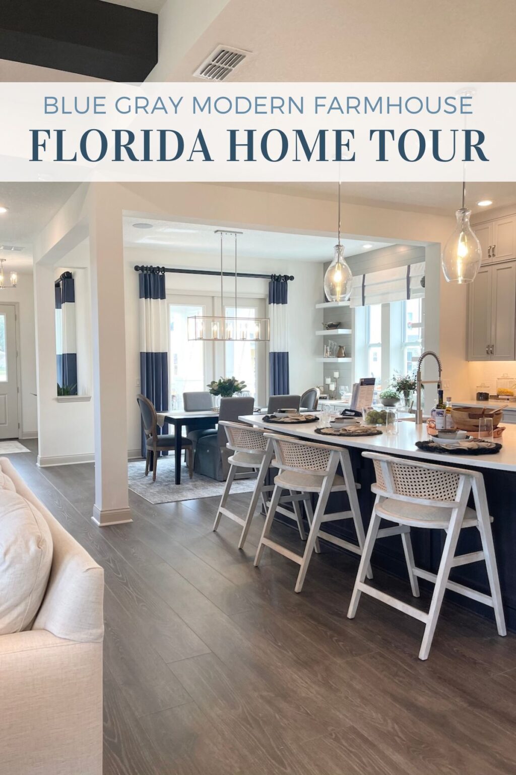 Step Inside this Modern Farmhouse with Blue Gray Color Scheme